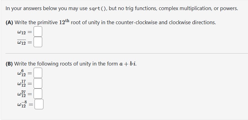 Solved In your answers below you may use sqrt(), but no trig | Chegg.com