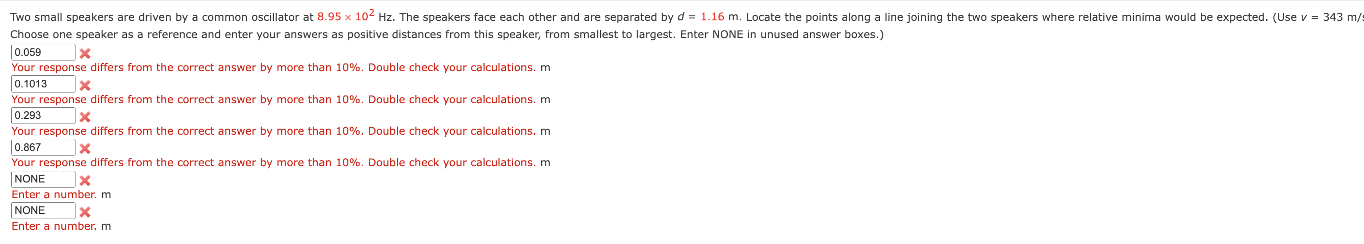 Solved Choose one speaker as a reference and enter your | Chegg.com
