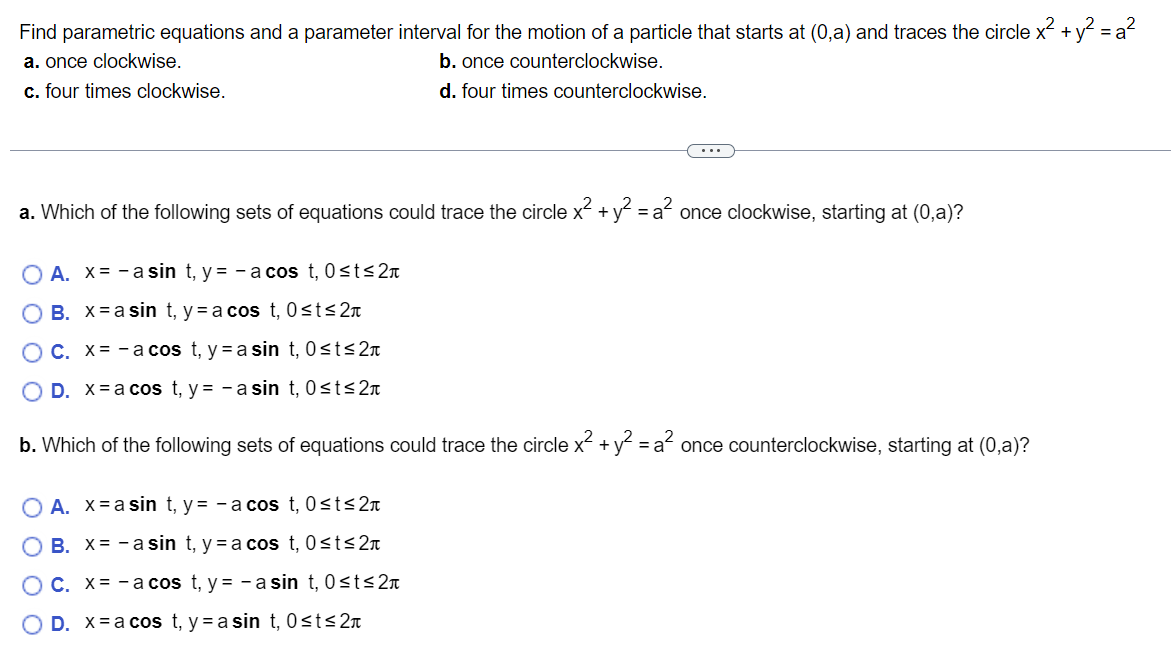 Solved Find parametric equations and a parameter interval | Chegg.com