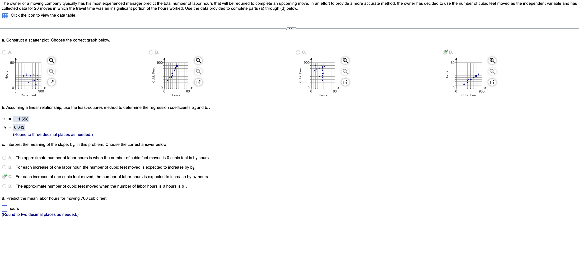 Solved collected data for 20 moves in which the travel time | Chegg.com