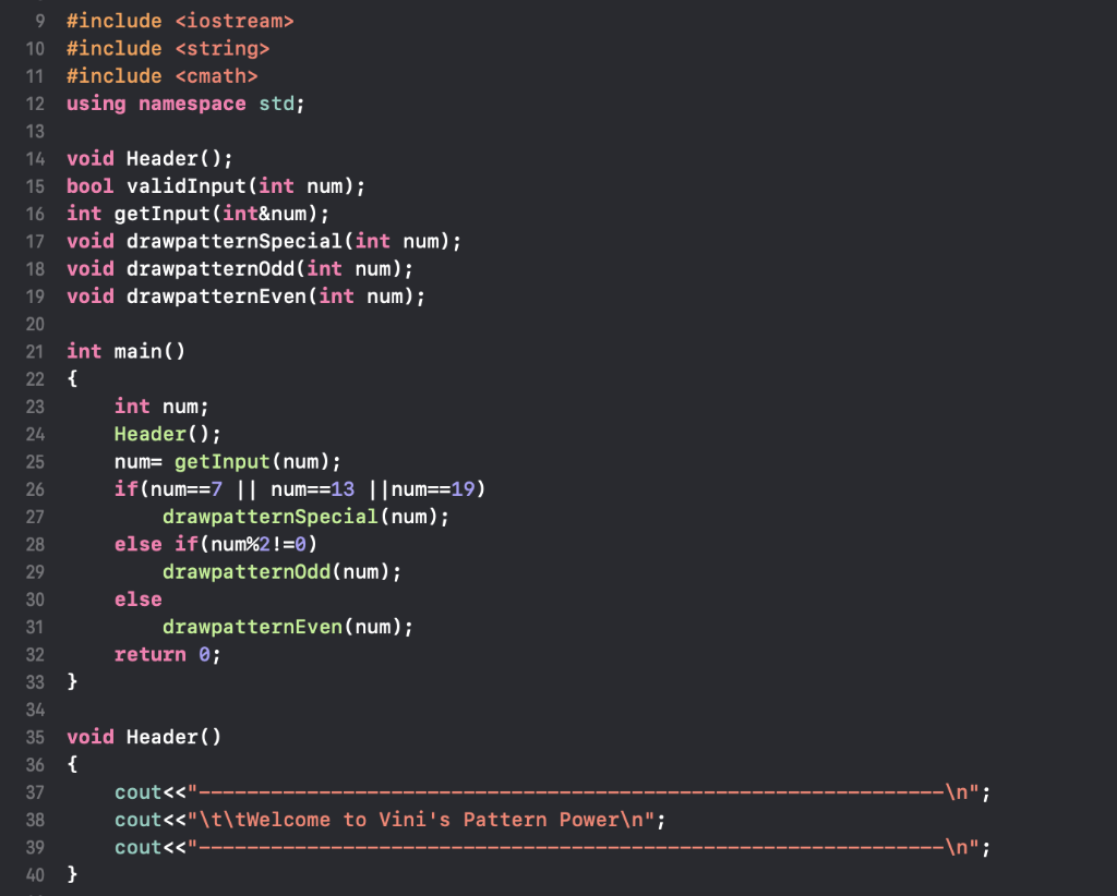 Solved bool validInput (int num) if (num 20) return | Chegg.com