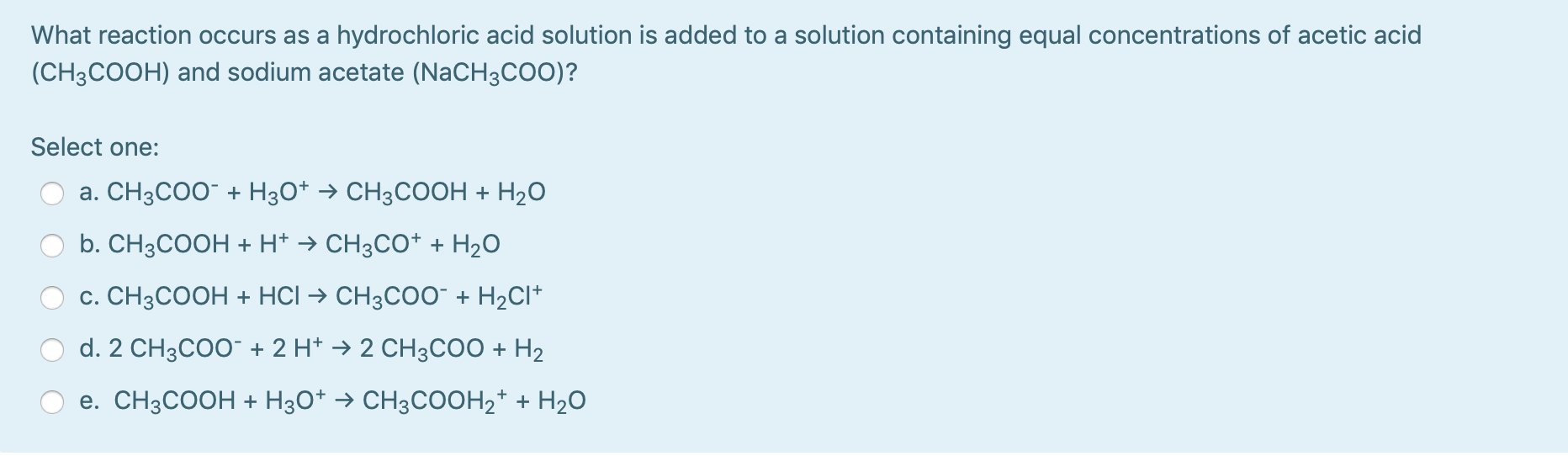 Solved What reaction occurs as a hydrochloric acid solution | Chegg.com
