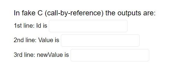 Solved We are evaluating call by properties here in this | Chegg.com