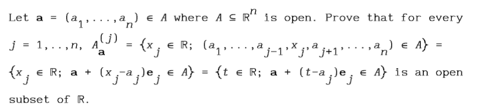 Solved Let a=(a1,dots,an)inA ﻿where AsubeRn is ﻿open. Prove | Chegg.com