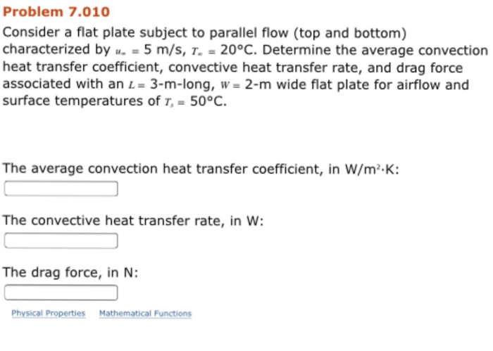 Solved Consider a flat plate subject to parallel flow (top | Chegg.com