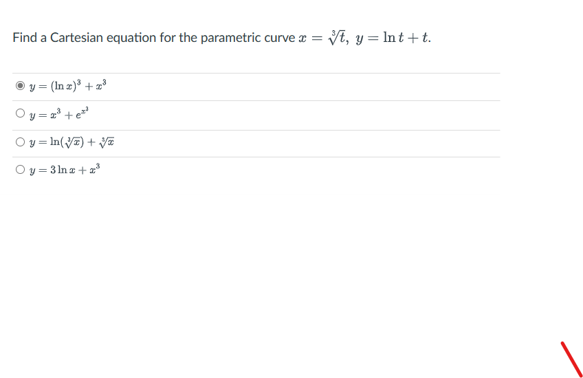 Solved Find a Cartesian equation for the parametric curve | Chegg.com