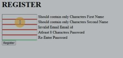 Solved Step1.) The registration page should work as follows: | Chegg.com