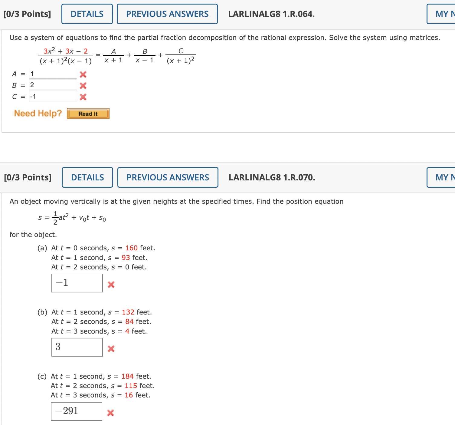 Solved Use a system of equations to find the partial | Chegg.com