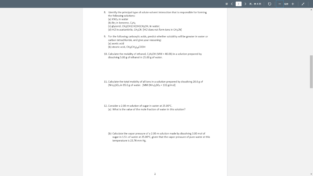 ,載到 4 it 主营 Chemistry 1A Practice with IMF and | Chegg.com