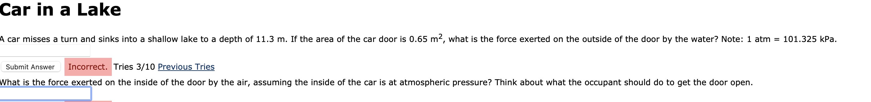 Solved Tries 3/10 Previous Tries | Chegg.com