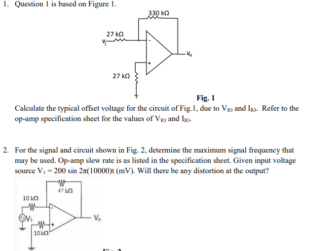 Solved 1. Calculate the CMRR (dB) if: Differential mode: va | Chegg.com