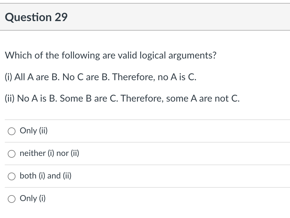 Solved Which of the following are valid logical arguments? | Chegg.com