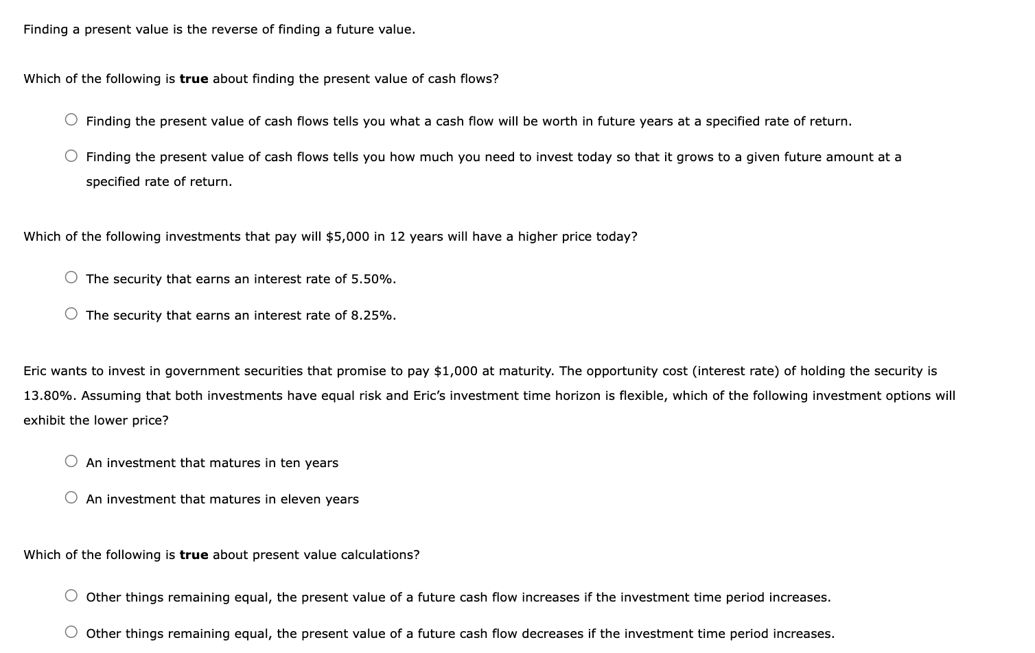 Solved Finding a present value is the reverse of finding a | Chegg.com
