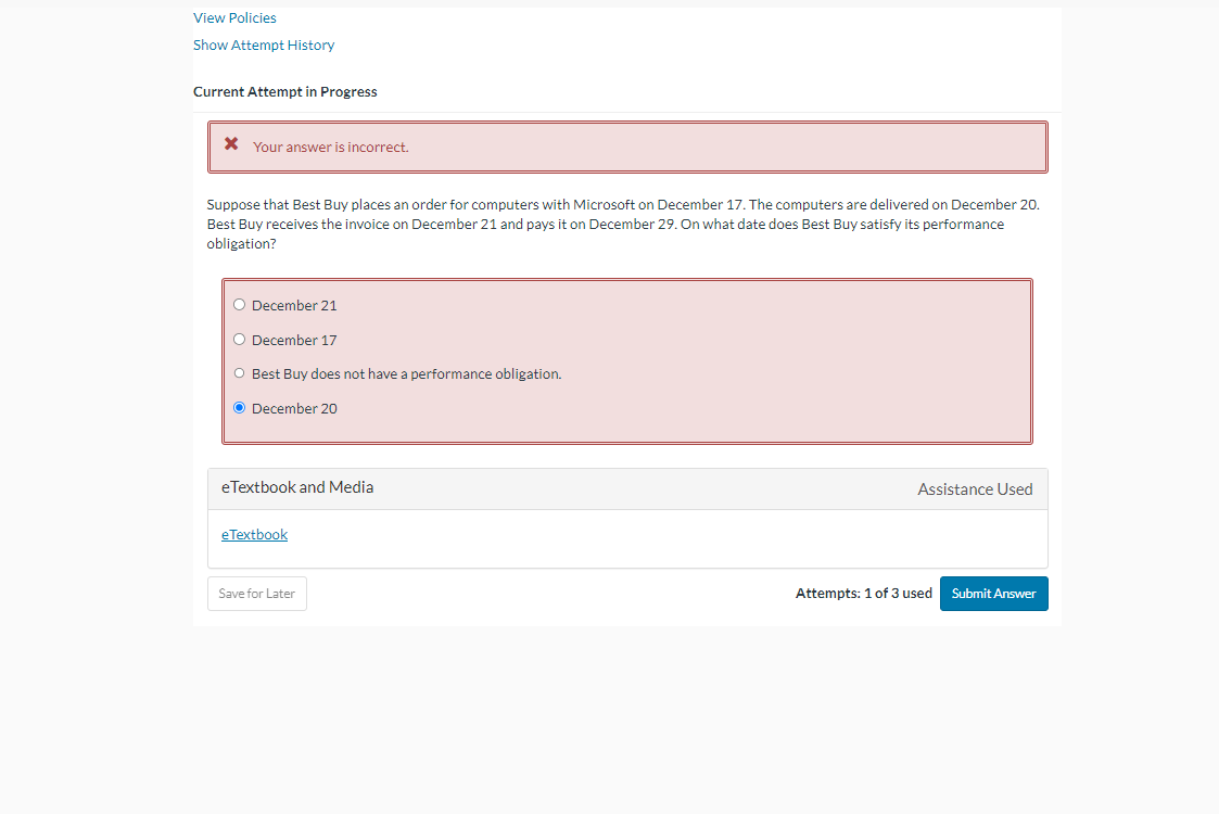 Solved Current Attempt in ProgressYour answer is | Chegg.com