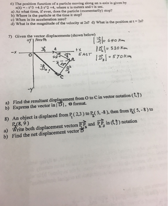 6) The position function of a particle moving along | Chegg.com