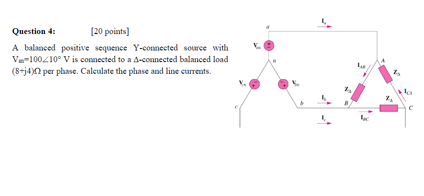 Solved L Question 4: [20 points] A balanced positive | Chegg.com