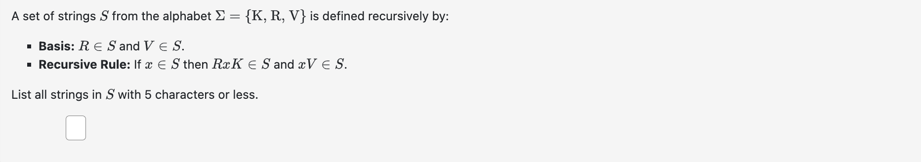 A set of bitstrings B from the alphabet Σ={0,1} is | Chegg.com