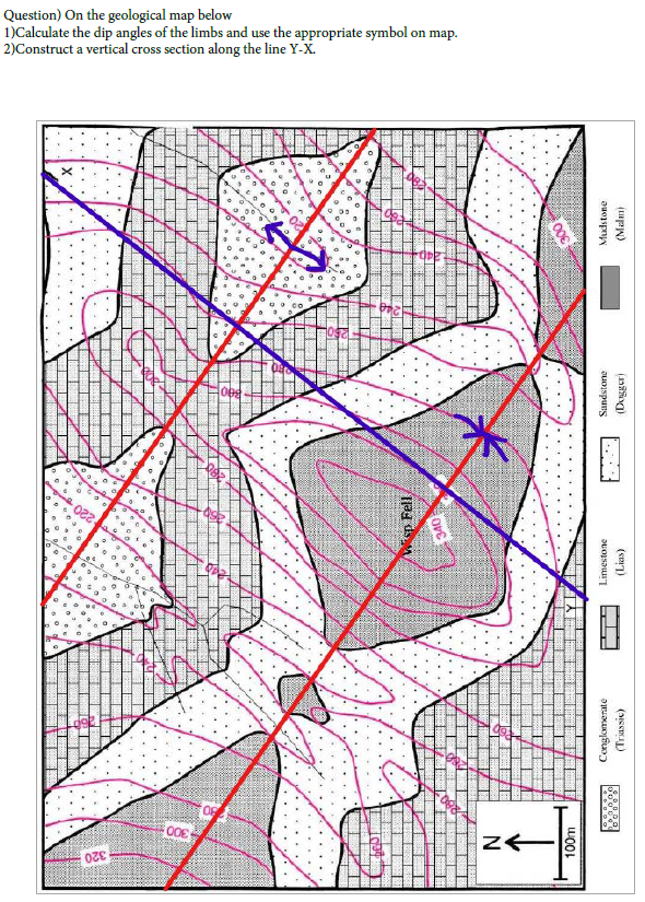 Solved Lines are already prepared on map, please calculate | Chegg.com