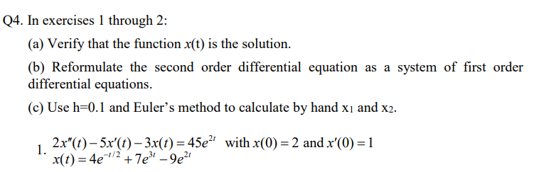 Solved Q4. ﻿In exercises 1 ﻿through 2:(a) ﻿Verify that the | Chegg.com
