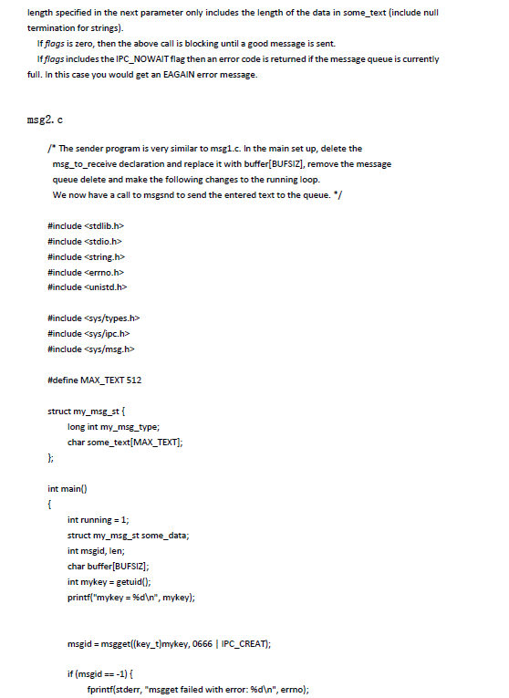 Exercise 4: msgl. c /* Here's the receiver program. | Chegg.com