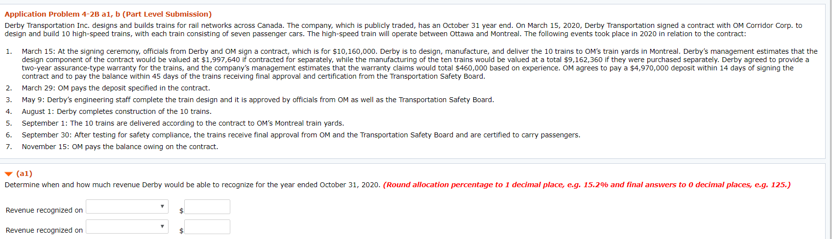 Application Problem 4-2B al, b (Part Level | Chegg.com