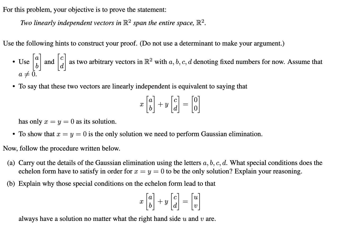 Solved For this problem, your objective is to prove the | Chegg.com