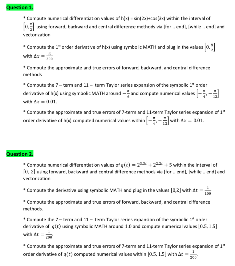 I really need help creating a code in MATLAB | Chegg.com