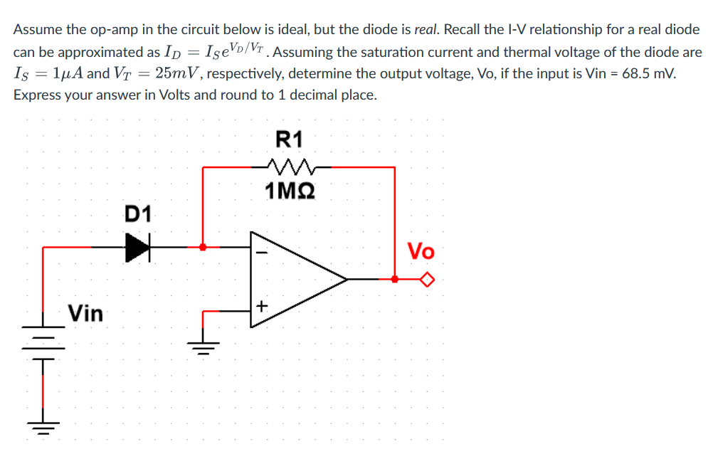 Solved Assume The Op Amp In The Circuit Below Is Ideal But