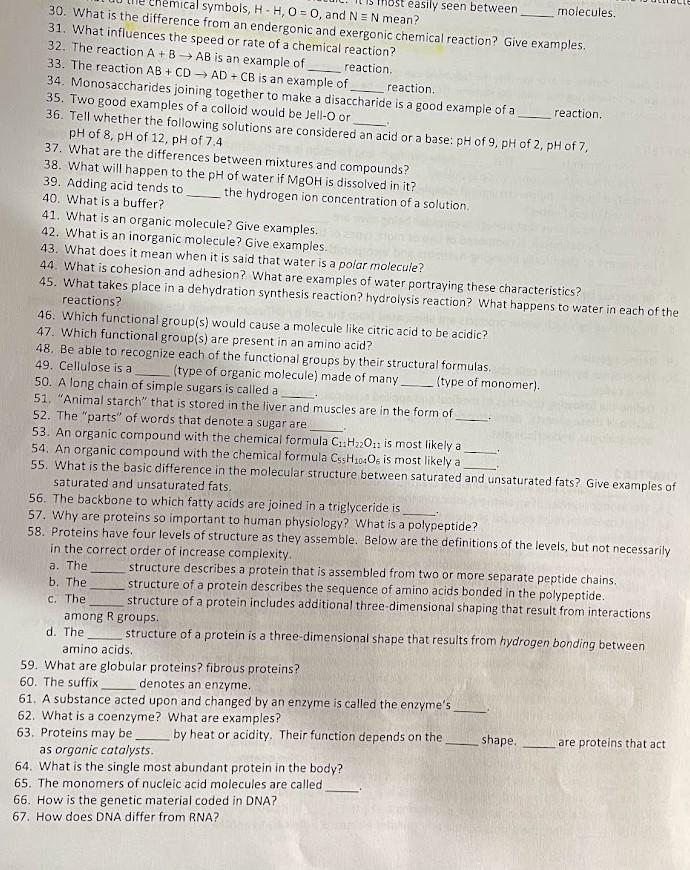 Solved symbols, H⋅H,O=O, and N≡N mean? molecules. 31. What | Chegg.com
