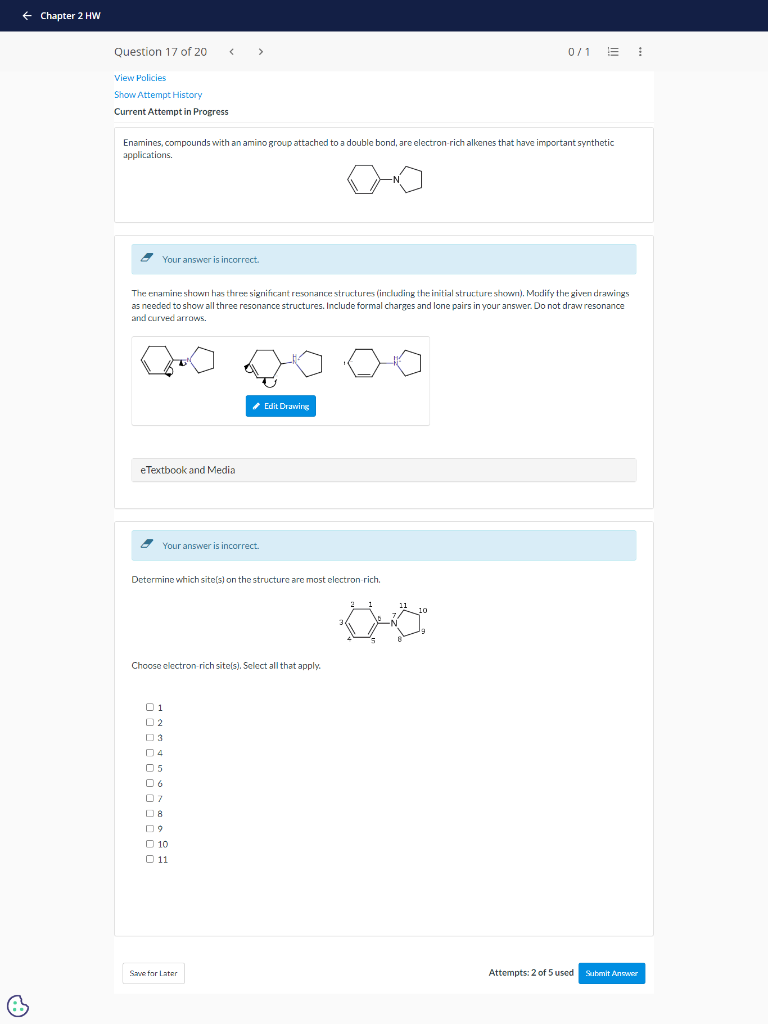 Solved Enamines, compounds with an amino group attached to a | Chegg.com