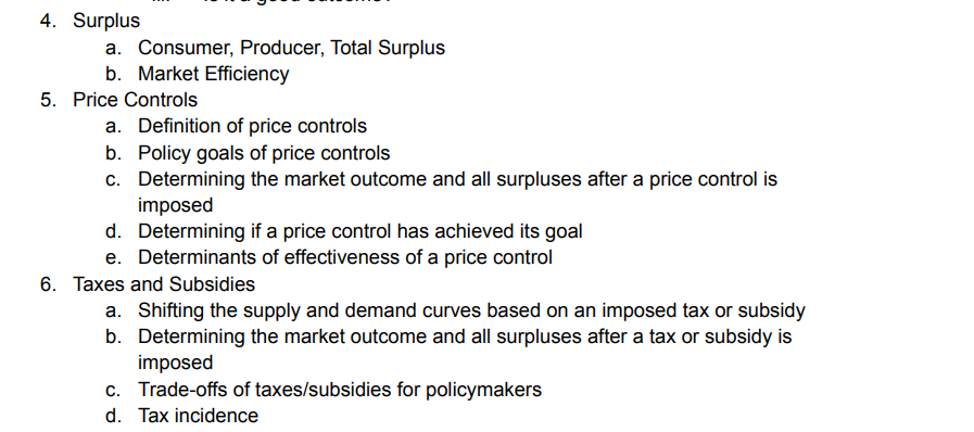 Solved 4. Surplus a. Consumer, Producer, Total Surplus b. | Chegg.com