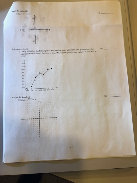 Solved Graph the parabola Solve the problem 15) Crafty | Chegg.com