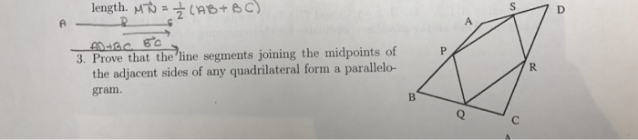 Solved Prove that the line segments joining the midpoints of | Chegg.com