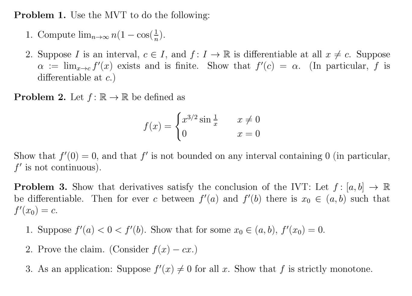 There is a typo in Q2: f is only defined for | Chegg.com