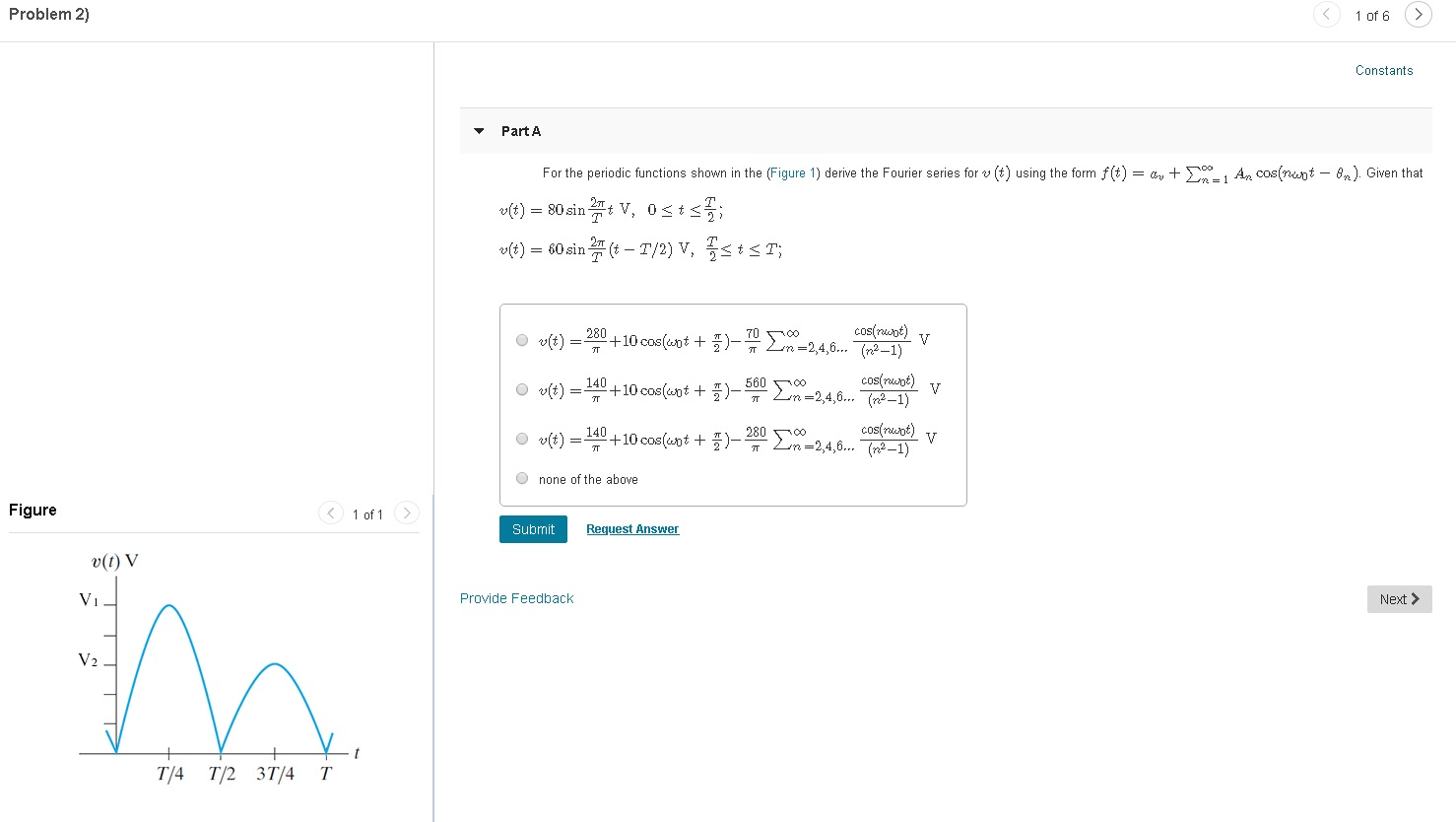 Solved Problem 2) Constants Part A For the | Chegg.com
