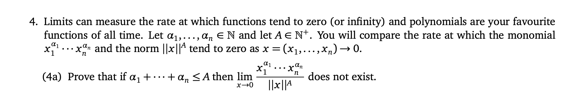 Solved αι 4. Limits can measure the rate at which functions | Chegg.com