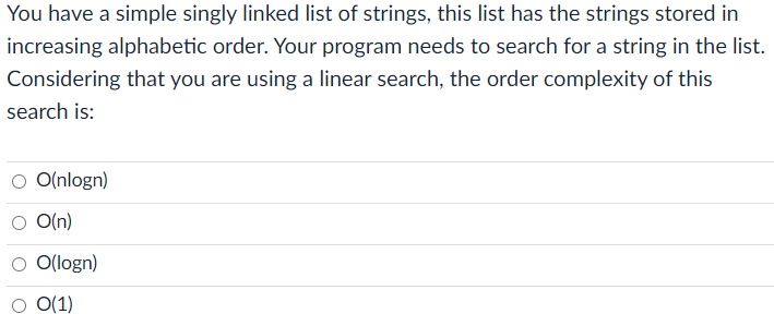 Solved You have a simple singly linked list of strings, this | Chegg.com