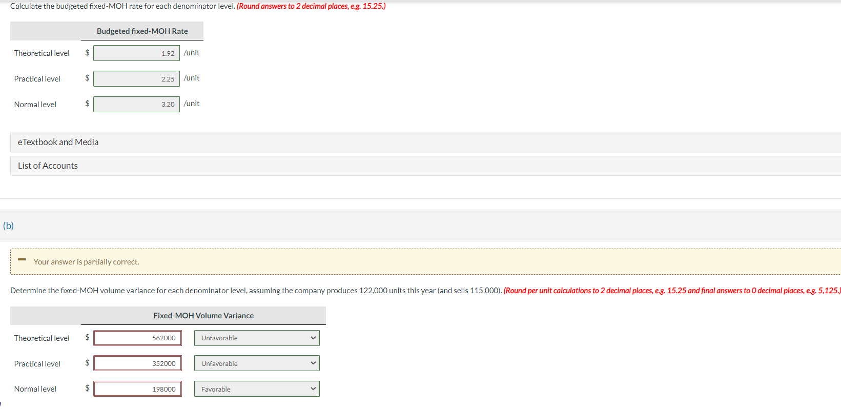 Solved levels would affect its fixed-MOH rate. The following | Chegg.com
