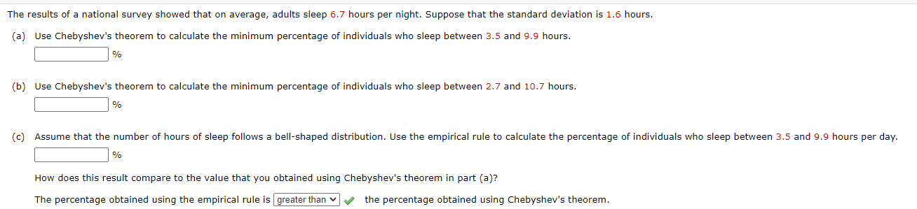 Solved The results of a national survey showed that on | Chegg.com