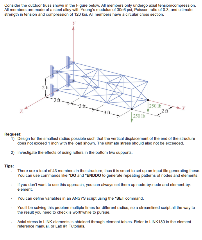 Solved To be written in Ansys Mechanical ADLP 2023 .txt file | Chegg.com