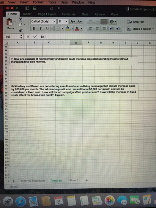 Solved Excel Project+ 2+F17 (Compatibility Model es Mailings | Chegg.com