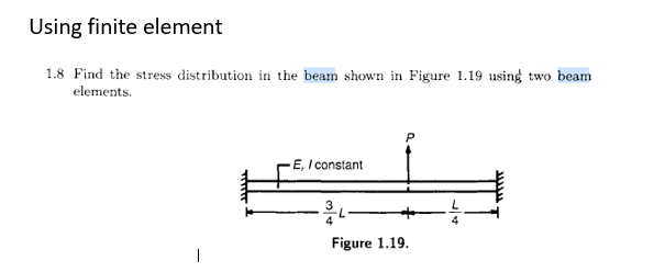 Solved Using finite element 1.8 Find the stress distribution | Chegg.com