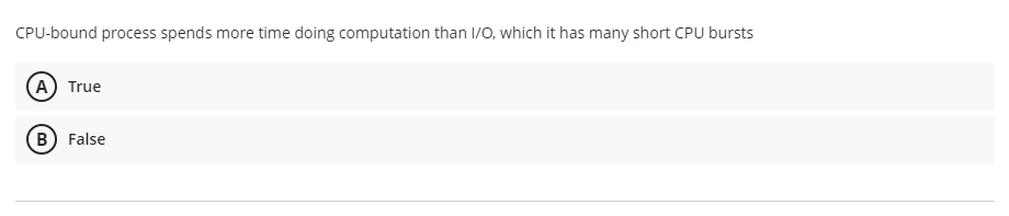 Solved CPU-bound process spends more time doing computation | Chegg.com