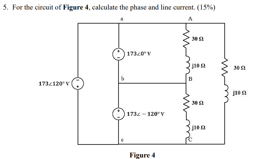 Solved 5. For the circuit of Figure 4, calculate the phase | Chegg.com