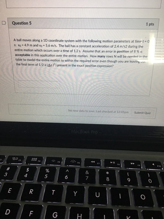 Solved D | Question 5 1 pts A ball moves along a 1D | Chegg.com Solved D | Question 5 1 pts A ball moves along a 1D | Chegg.com