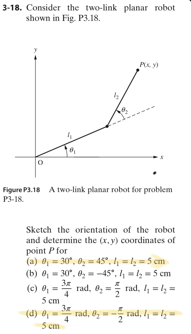 Solved Consider the two-link planar robot shown in Fig. | Chegg.com