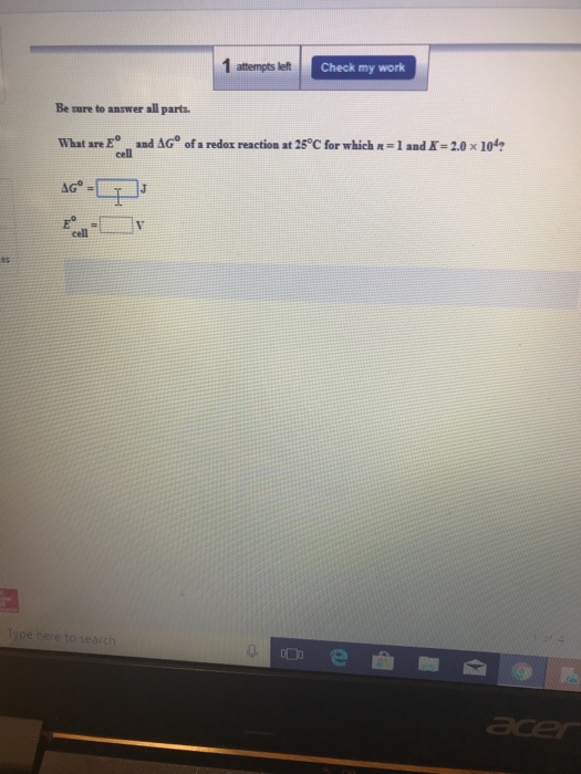 Solved attempts left Check my work Be sure to answer all | Chegg.com