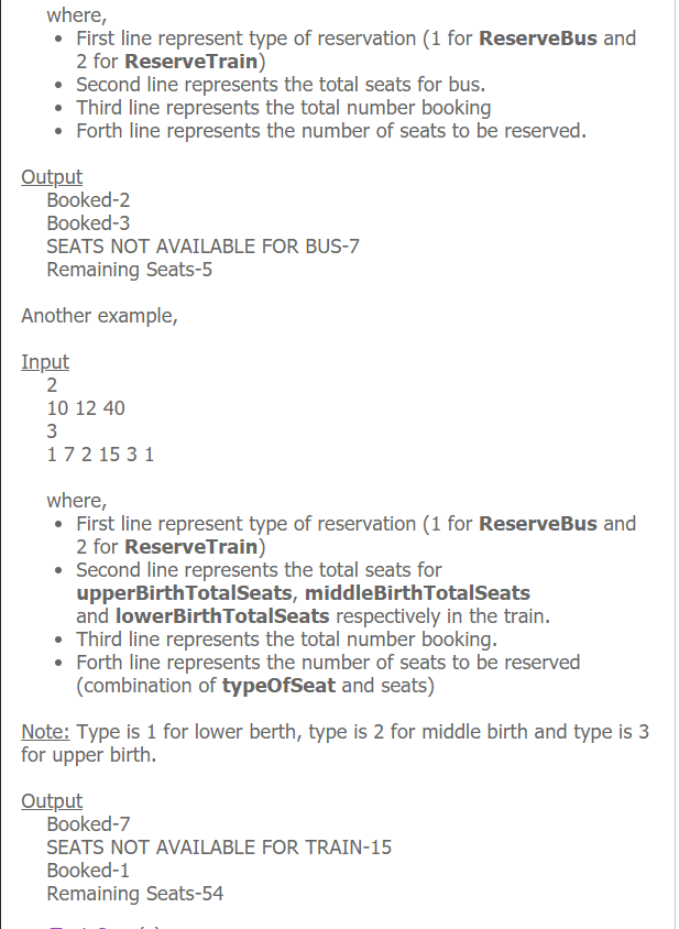 Abstract class Reservation Implement an abstract | Chegg.com