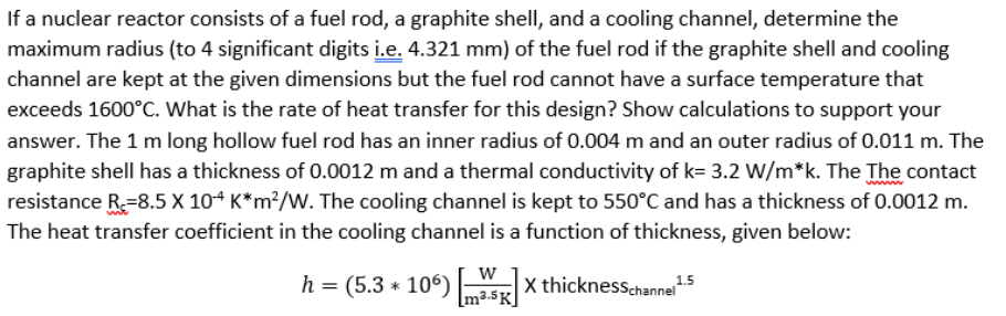 Solved If a nuclear reactor consists of a fuel rod, a | Chegg.com