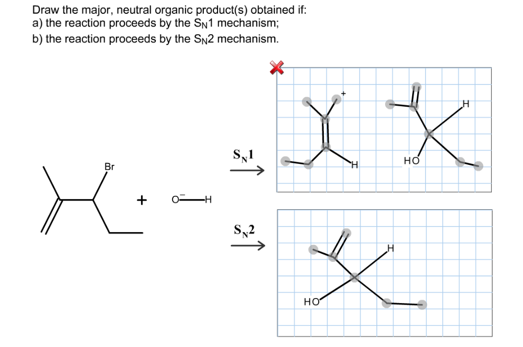 Solved Draw the major, neutral organic product(s) obtained | Chegg.com